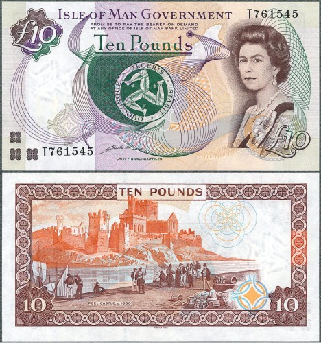 Wyspa Man - 10 funtów ND/2020 * W48A * Elżbieta II tombanknoter.pl